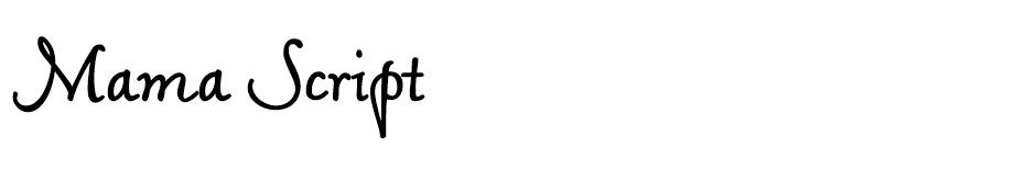 Mama Script free font